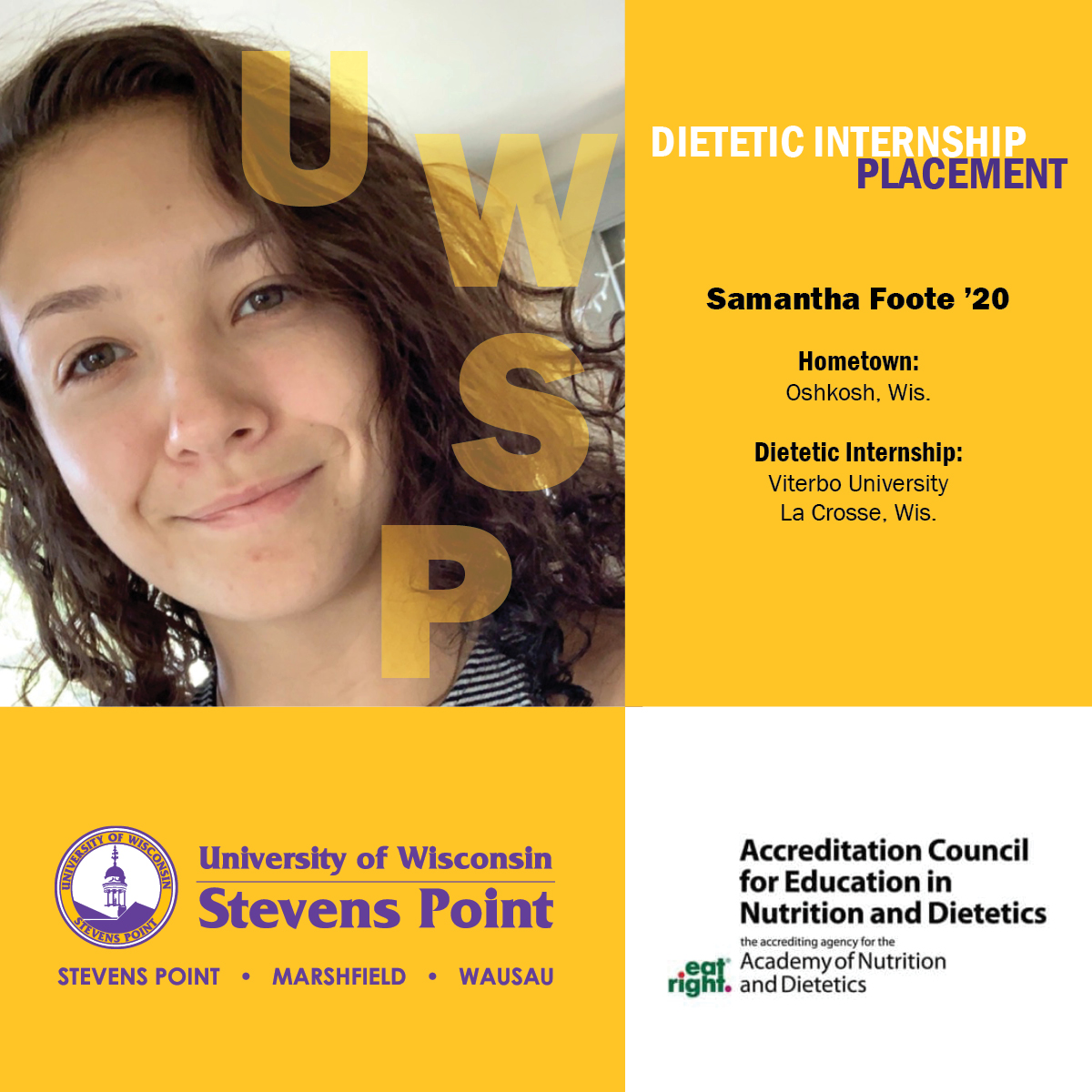 100 percent of students matched into dietetic internships